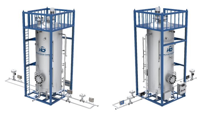 HC is designing and manufacturing skid-mounted vertical surge tank for ...