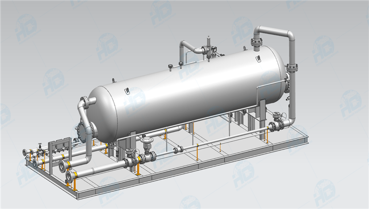 Skid-mounted three-phase well test separator for international project