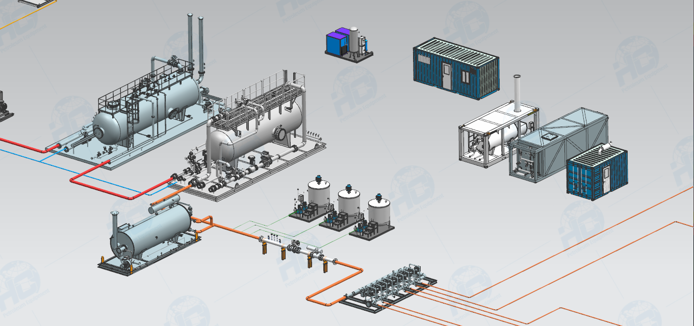 Early oil production facility